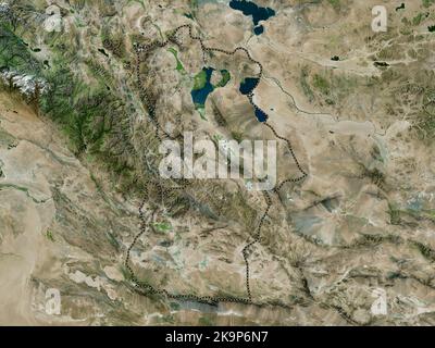 Hovd, province of Mongolia. High resolution satellite map. Locations ...