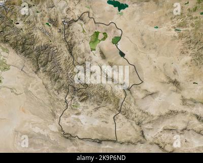 Hovd, province of Mongolia. Low resolution satellite map. Locations and ...