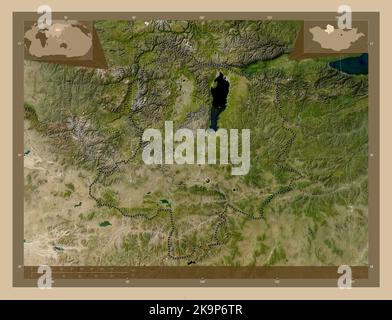 Hovsgol, province of Mongolia. Low resolution satellite map. Locations ...