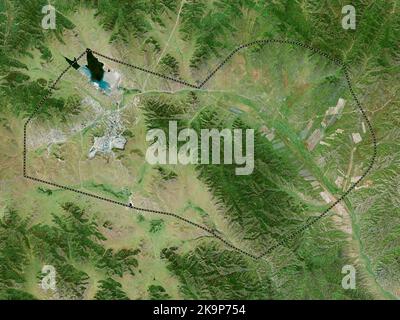 Orhon, municipality of Mongolia. High resolution satellite map ...