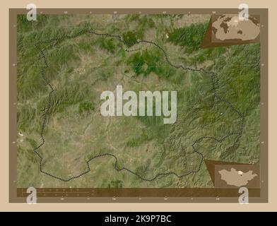 Selenge, province of Mongolia. Low resolution satellite map. Locations ...