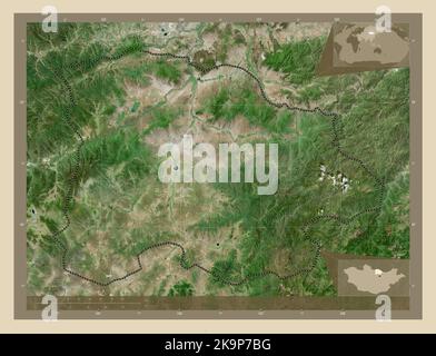 Selenge, province of Mongolia. High resolution satellite map Stock ...