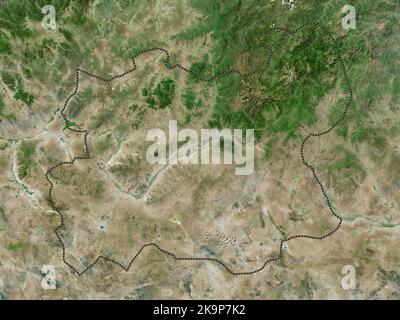 Tov, province of Mongolia. High resolution satellite map. Locations and ...