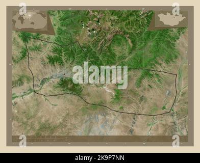 Ulaanbaatar, municipality of Mongolia. High resolution satellite map ...
