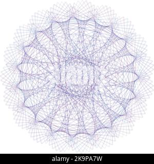 Abstract decorative spirograph circular element. shape Stock Photo - Alamy