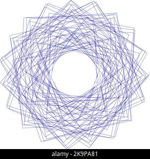 Abstract decorative spirograph circular element. shape Stock Photo - Alamy