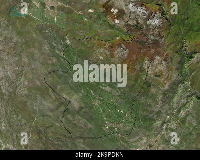 Danilovgrad, municipality of Montenegro. Low resolution satellite map ...