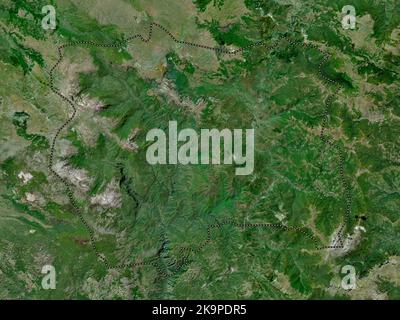 Kolasin, municipality of Montenegro. High resolution satellite map ...