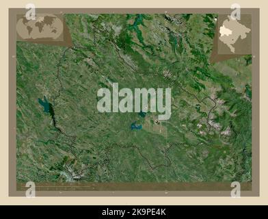 Niksic, municipality of Montenegro. High resolution satellite map ...