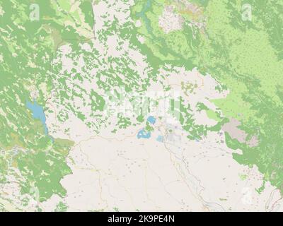 Niksic, municipality of Montenegro. Open Street Map. Locations and ...