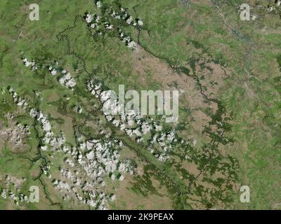 Pljevlja, municipality of Montenegro. High resolution satellite map ...