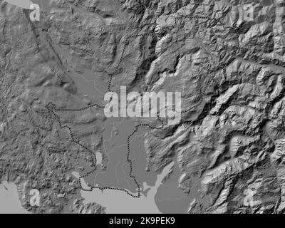 Podgorica, municipality of Montenegro. Elevation map colored in wiki ...