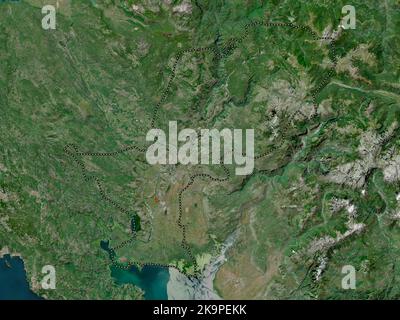Podgorica, municipality of Montenegro. High resolution satellite map ...