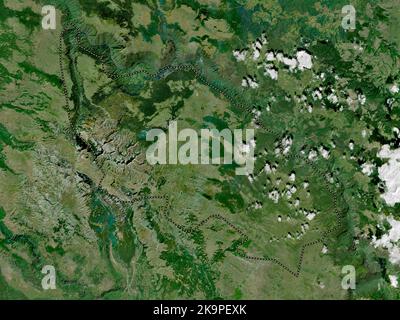 Zabljak, municipality of Montenegro. High resolution satellite map ...