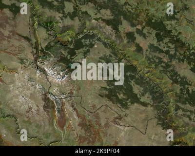 Zabljak, municipality of Montenegro. Low resolution satellite map ...