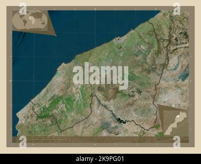 Casablanca-Settat, region of Morocco. High resolution satellite map ...
