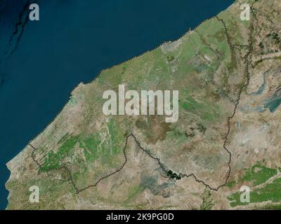 Casablanca-Settat, region of Morocco. High resolution satellite map ...