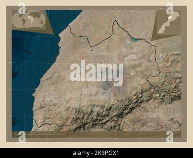 Marrakech-Safi, region of Morocco. High resolution satellite map ...