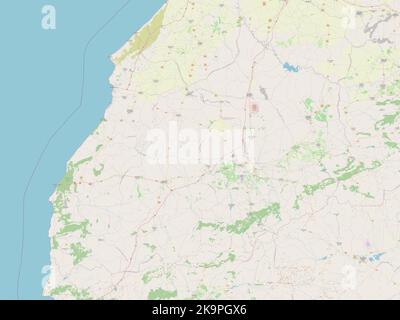Marrakech-Safi, region of Morocco. Open Street Map. Corner auxiliary ...