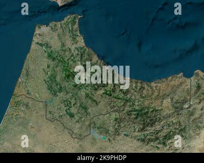 Tanger-Tetouan-Al Hoceima, region of Morocco. Low resolution satellite ...