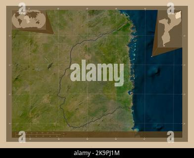 Cabo Delgado, province of Mozambique. Low resolution satellite map ...