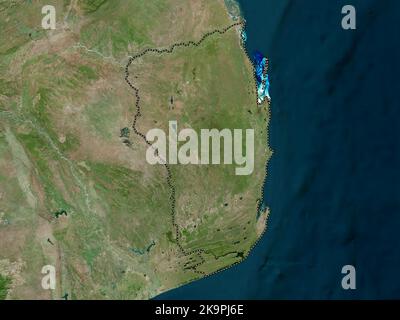Inhambane, province of Mozambique. High resolution satellite map ...