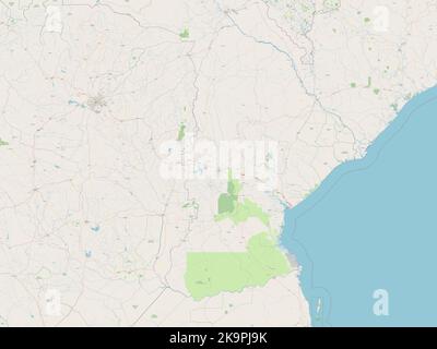 Manica, province of Mozambique. Open Street Map. Locations and names of ...