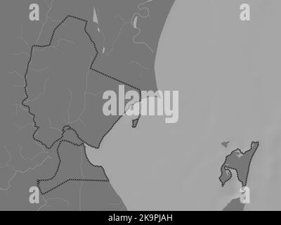 Maputo City, province of Mozambique. Elevation map colored in wiki ...