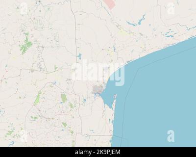 Maputo, province of Mozambique. Open Street Map. Locations and names of ...