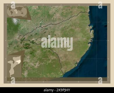 Nampula, province of Mozambique. High resolution satellite map Stock ...