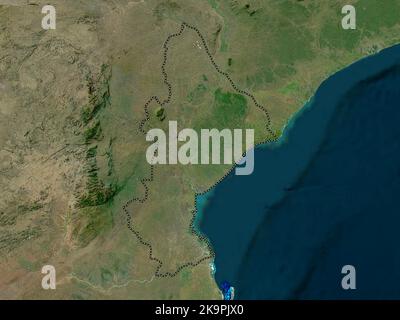 Sofala, province of Mozambique. High resolution satellite map. Corner ...