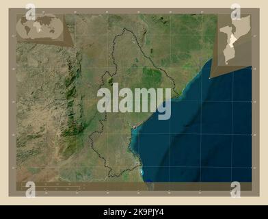 Sofala, province of Mozambique. High resolution satellite map ...