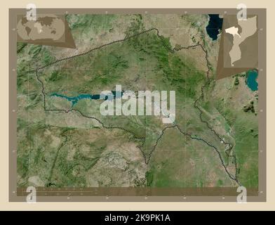 Tete, province of Mozambique. High resolution satellite map Stock Photo ...