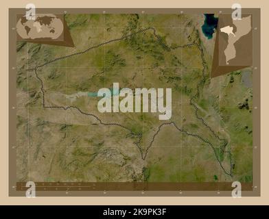 Tete, province of Mozambique. Low resolution satellite map Stock Photo ...