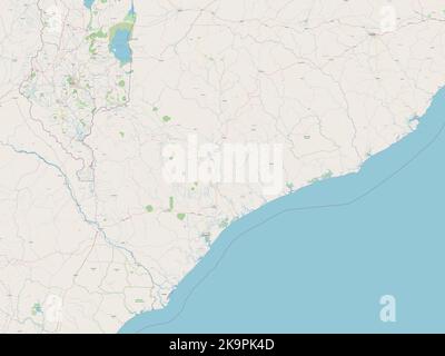 Zambezia, province of Mozambique. Open Street Map. Locations and names ...