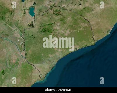 Zambezia, province of Mozambique. High resolution satellite map. Corner ...