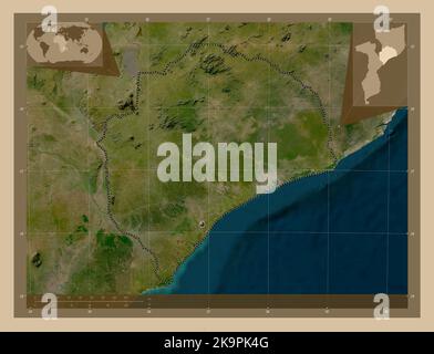 Zambezia, province of Mozambique. Low resolution satellite map ...