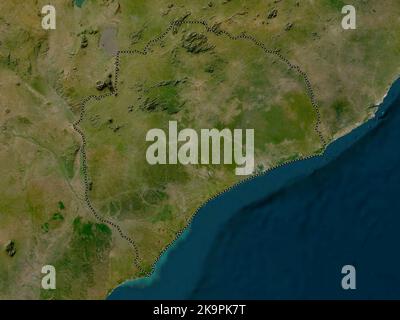 Zambezia, province of Mozambique. Low resolution satellite map ...