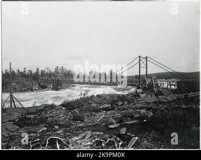 The bridge over large lule river along the inland path Stock Photo - Alamy