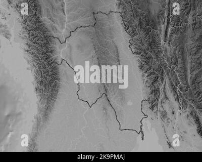 Bago, division of Myanmar. Elevation map colored in wiki style with ...