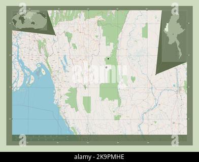 Chin, state of Myanmar. Open Street Map Stock Photo - Alamy