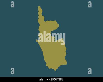 Magway, division of Myanmar. Solid color shape. Locations of major ...