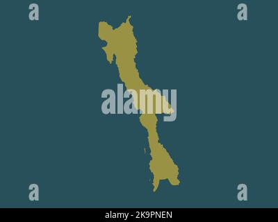 Mon, state of Myanmar. Solid color shape. Locations and names of major ...