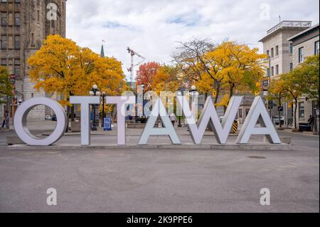 Ottawa, Ontario - October 19, 2022: Famous Ottawa sign during the day ...