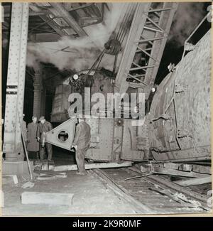 Steam crane State railways, SJ A1 "Nässjö" and SJ A2 "Ånge" Bärgar ...