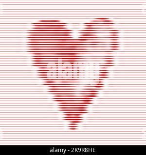 Stylized heart shape on striped spiral background Stock Vector Image ...