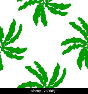 Seamless pattern with stylized palm leaves. Image of tropical foliage ...