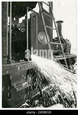 Scrapping of steam locomotives Stock Photo - Alamy