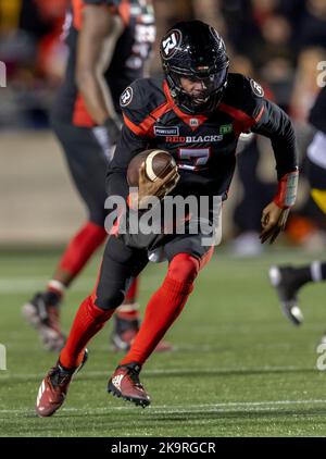 Ottawa, Canada. 29 Oct 2022. Tyrie Adams (7) of the Ottawa Redblacks in ...