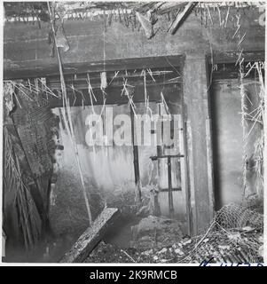 From within the operating workshop in Boden after the fire Stock Photo ...